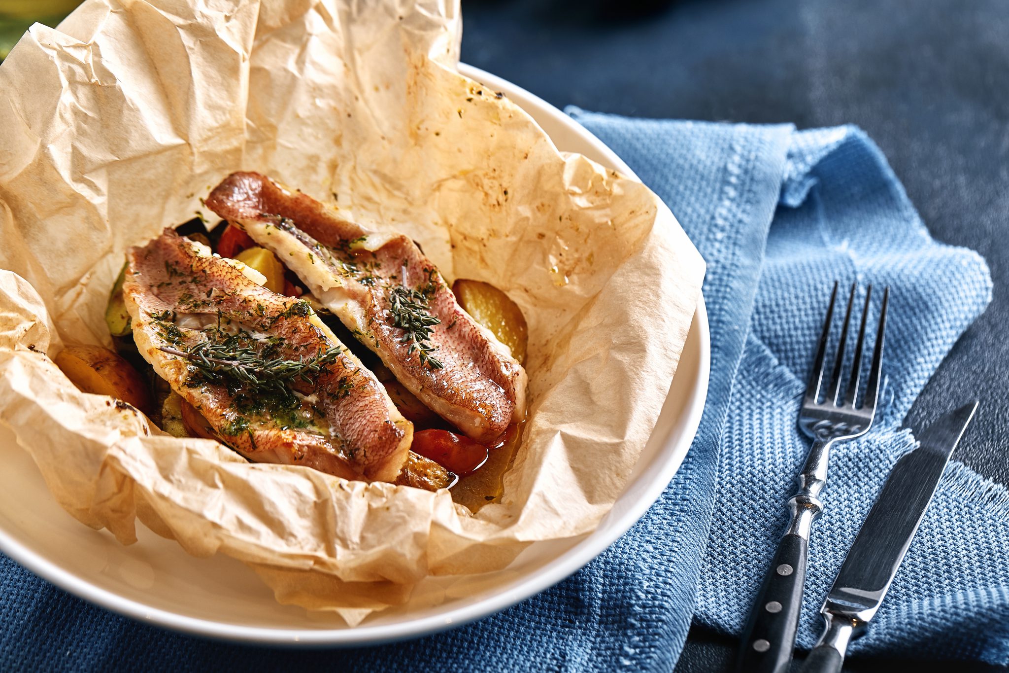 Dorade bbq recept - Pakketje met Italiaanse kruiden - Makkelijk te bereiden